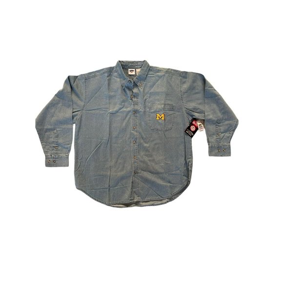 Pro Edge | Shirts | Nwt Vintage Denim Button Down Ls Shirt By Pro Edgeu ...